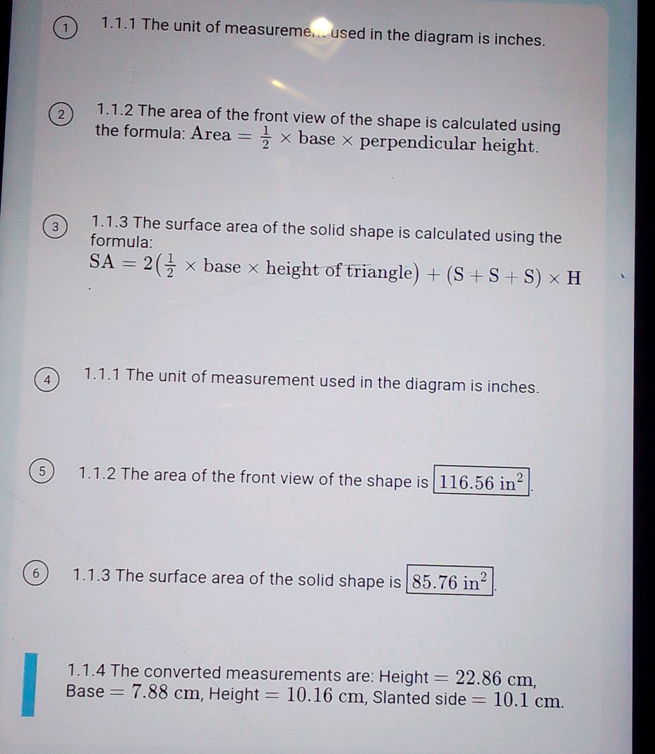 1. 1.1.1 The unit of measurement used in | StudyX