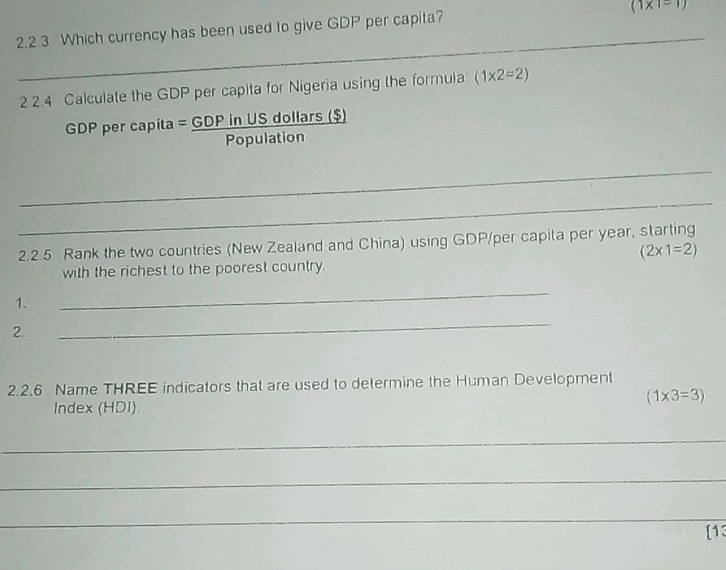 2.2.3 Which currency has been used to give | StudyX
