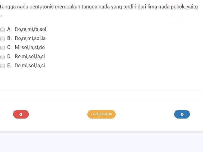 Tangga nada pentatonis merupakan tangga nada | StudyX