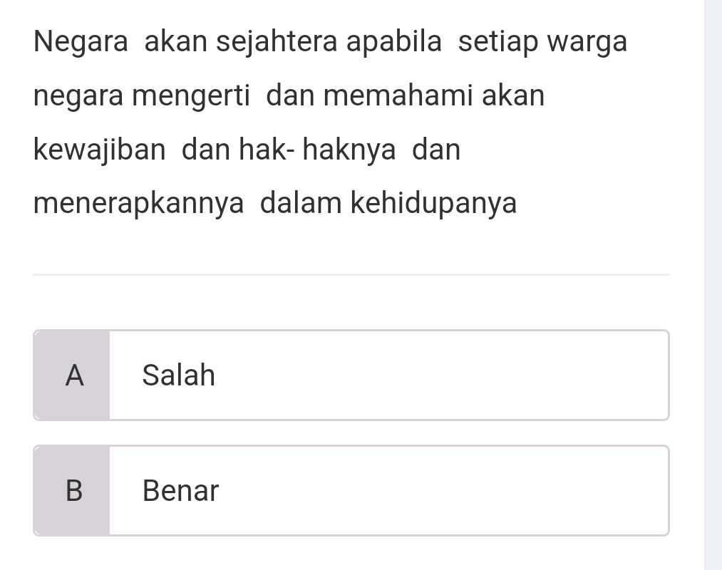 Negara akan sejahtera apabila setiap warga | StudyX