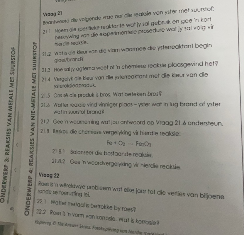Vraag 21 Beantwoord die volgende vrae oor | StudyX