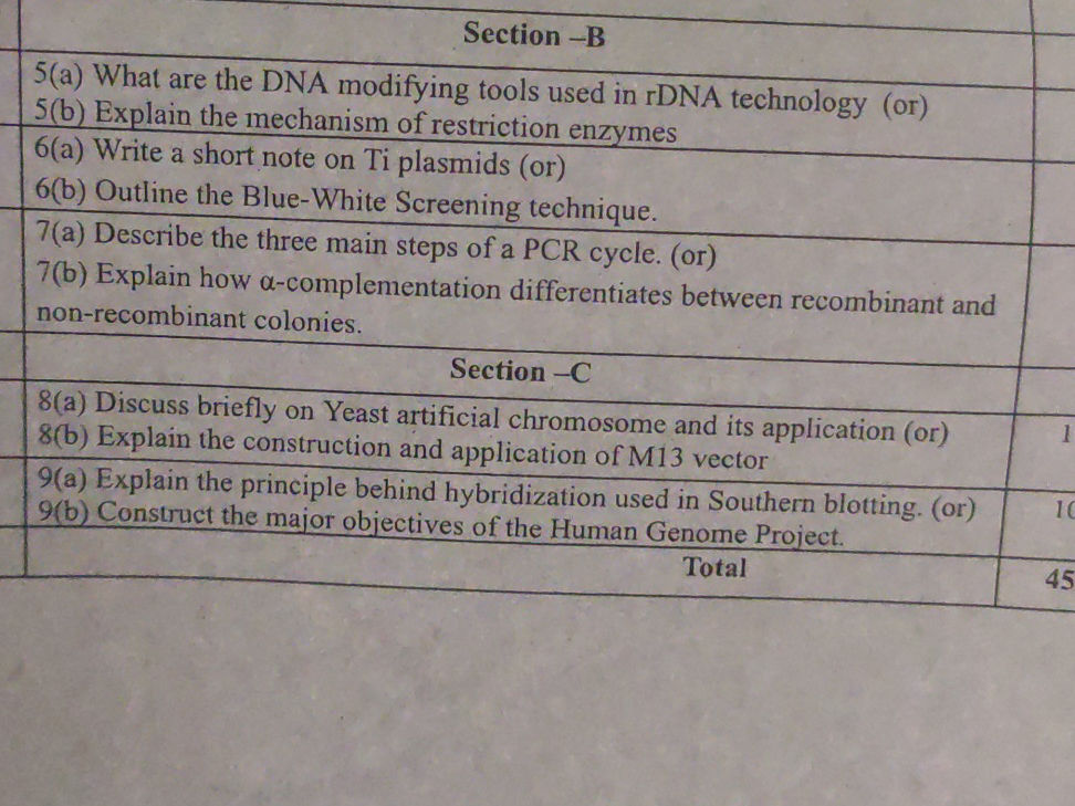 5(a) What are the DNA modifying tools used | StudyX