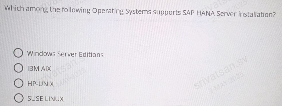 Which among the following Operating Systems | StudyX