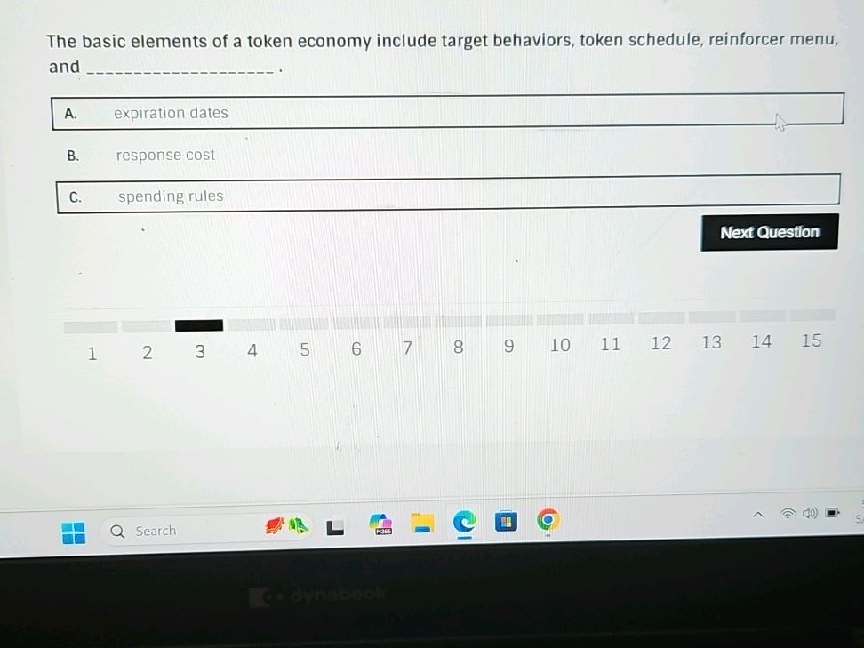 The basic elements of a token economy | StudyX