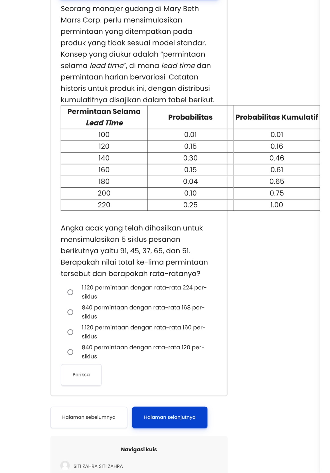 Berikut adalah tabel distribusi kumulatif: | StudyX