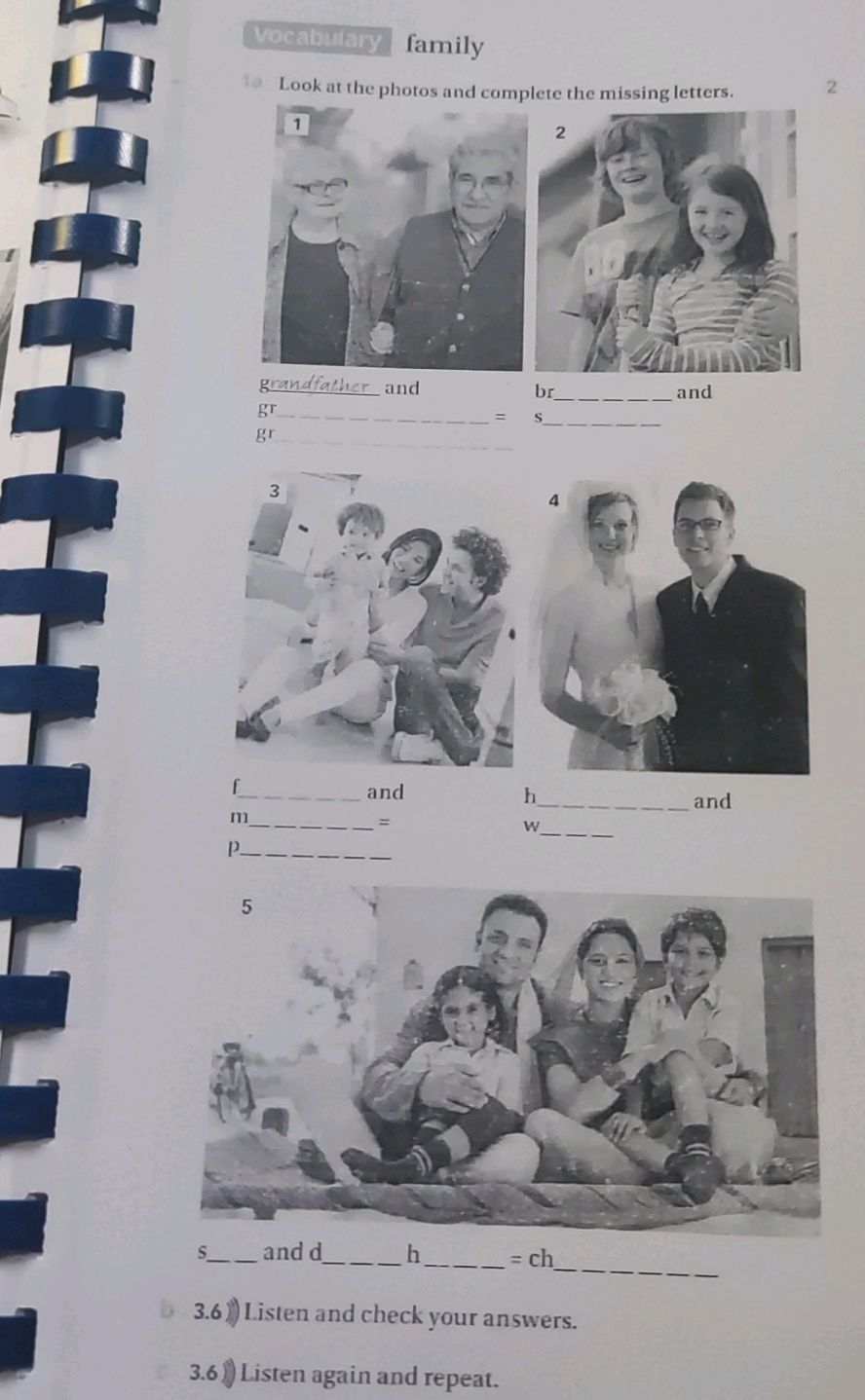 Look at the photos and complete the missing | StudyX