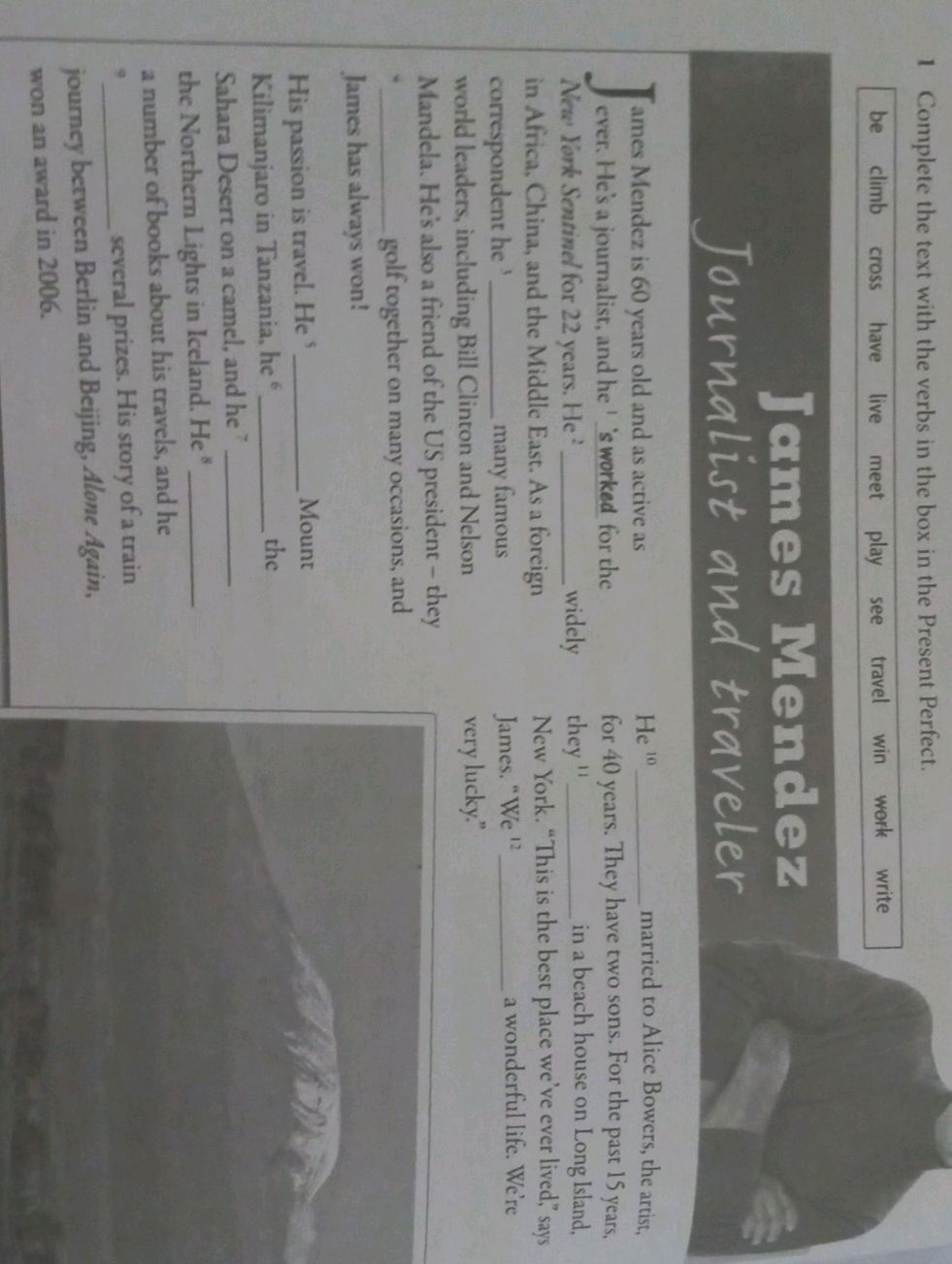 1 Complete the text with the verbs in the | StudyX