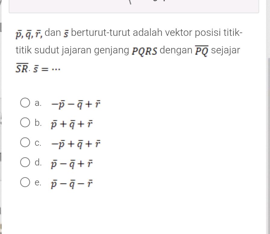 $ {p}$, $ {q}$, $ {r}$, dan $ {s}$ | StudyX