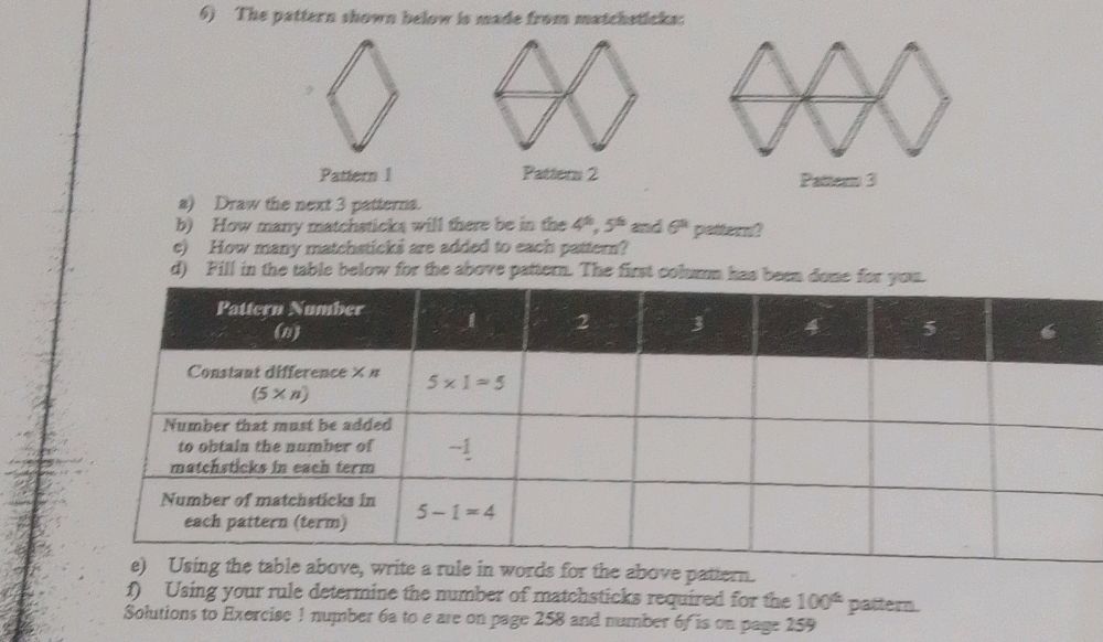 6) The pattern shown below is made from | StudyX