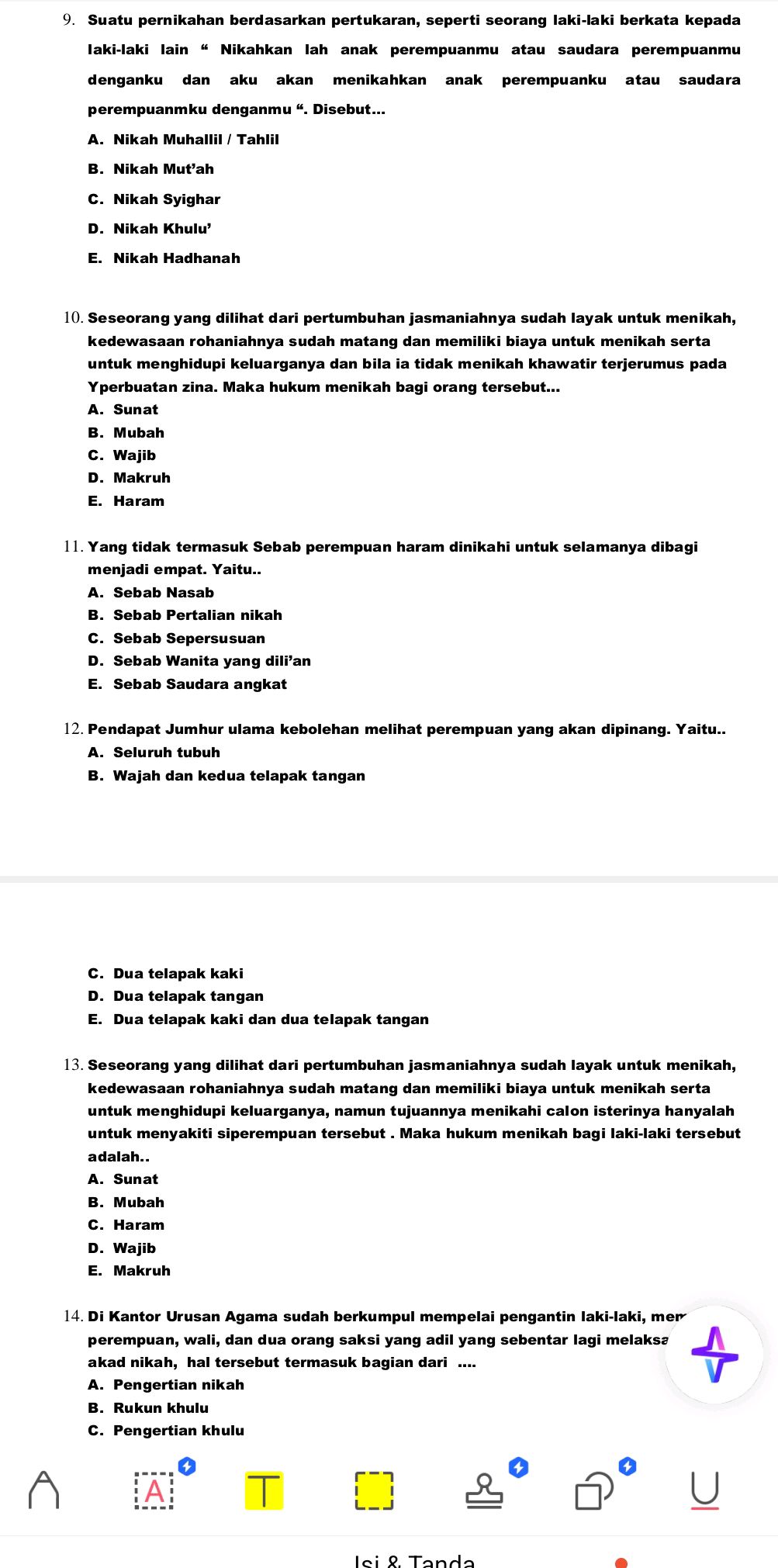 9. Suatu pernikahan berdasarkan pertukaran, | StudyX