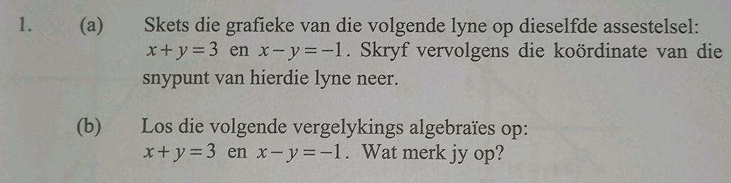 1. (a) Skets die grafieke van die volgende | StudyX
