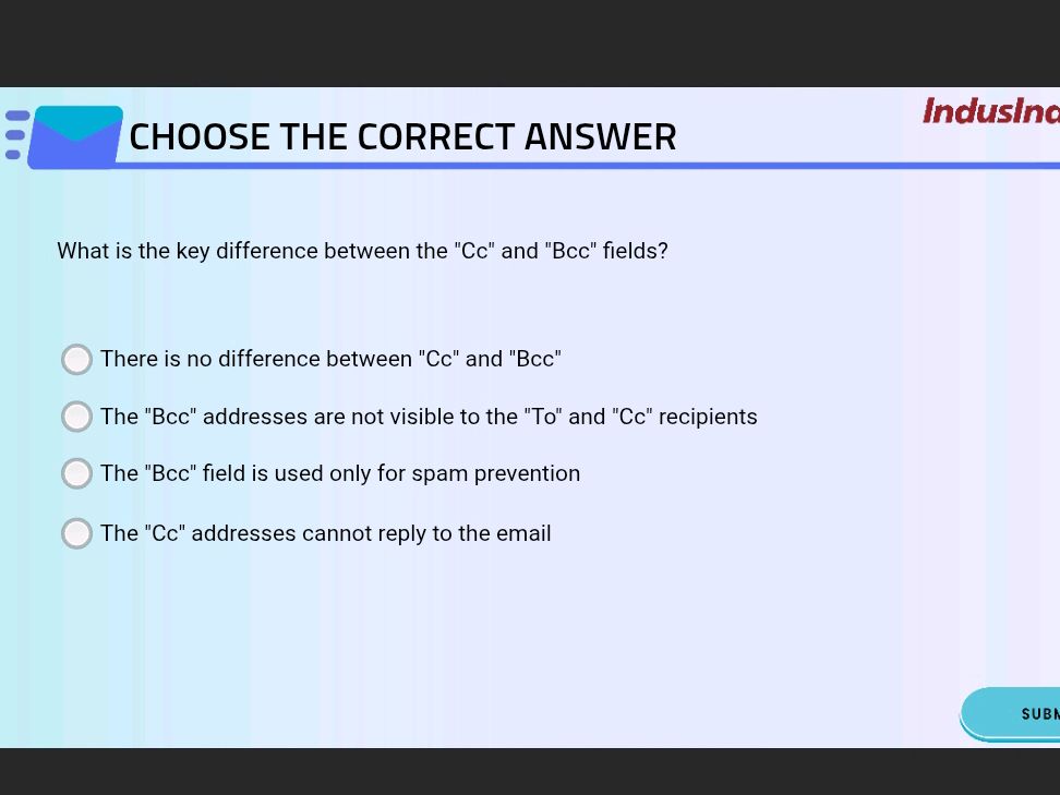 What is the key difference between the "Cc" | StudyX