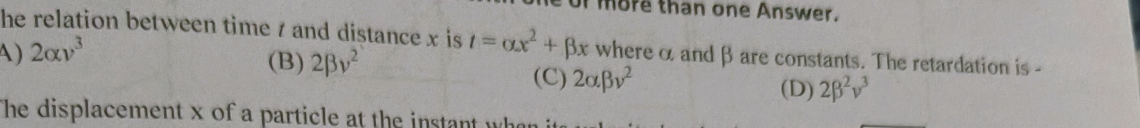 The relation between time *t* and distance | StudyX