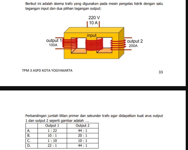 Berikut ini adalah skema trafo yang | StudyX