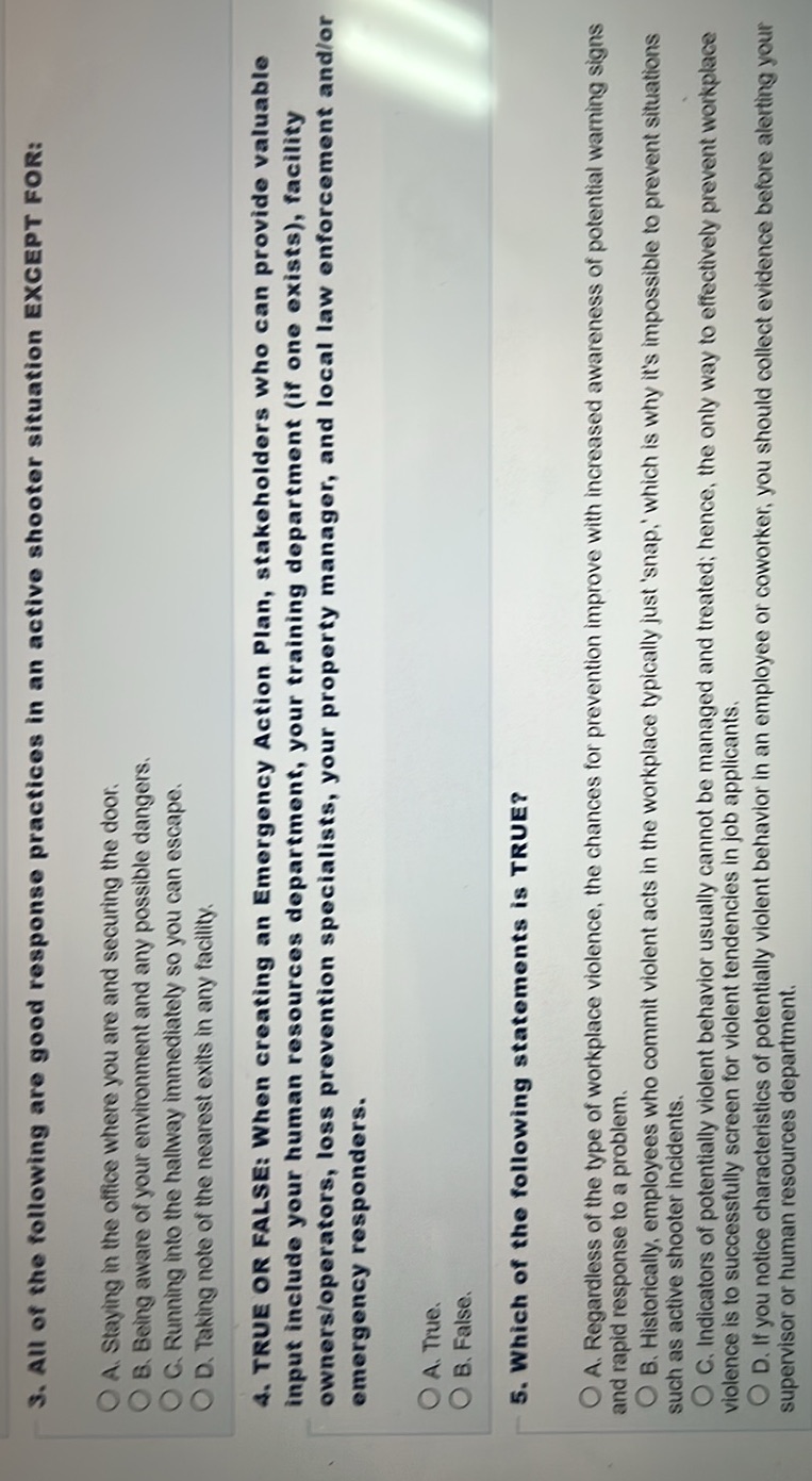 3. All of the following are good response | StudyX