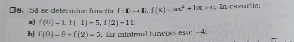 8. Să se determine funcția $f: {R} {R}$, | StudyX
