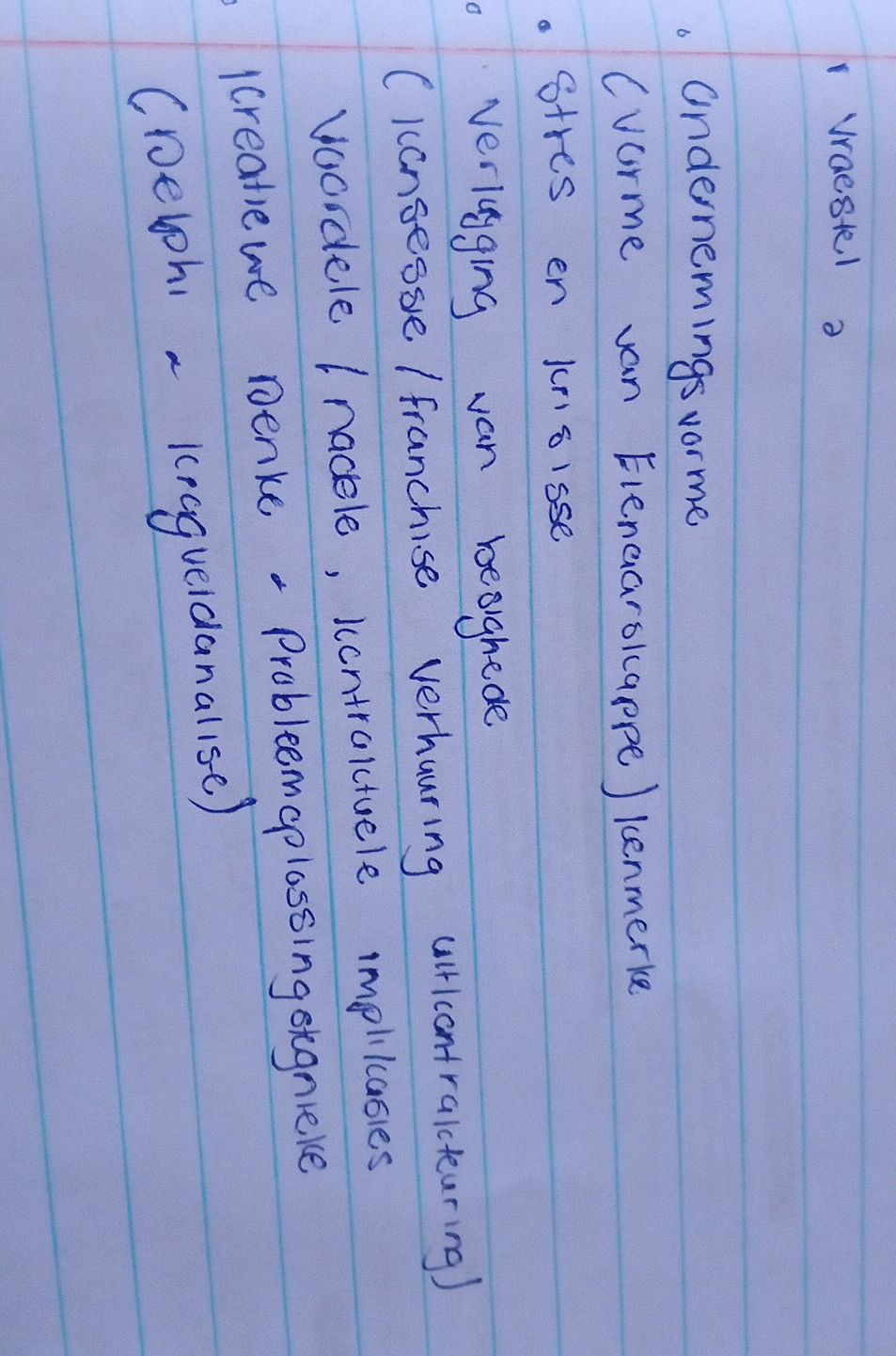 Vraestel a 6 andernemings vorme (vorme van | StudyX