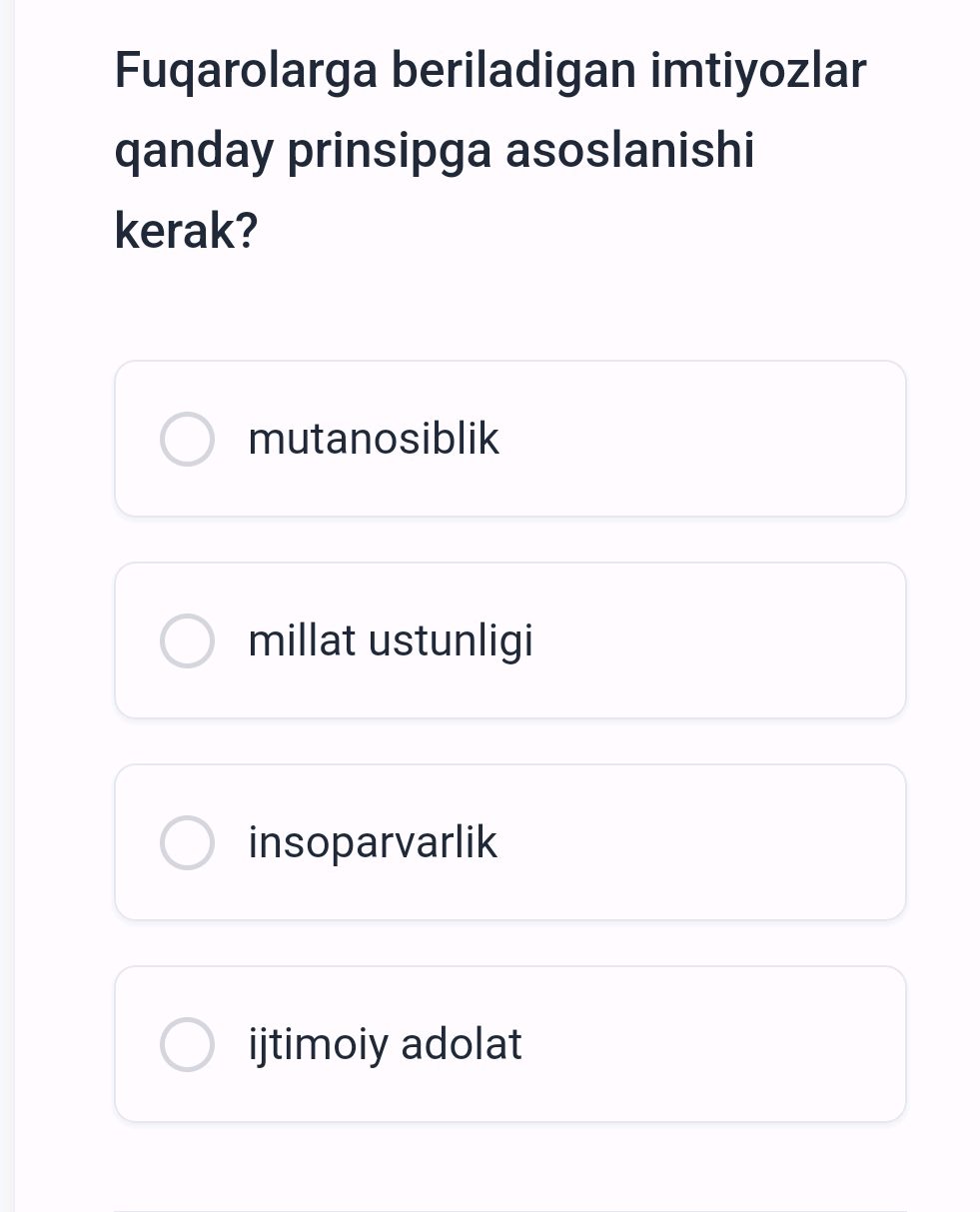 Fuqarolarga beriladigan imtiyozlar qanday | StudyX