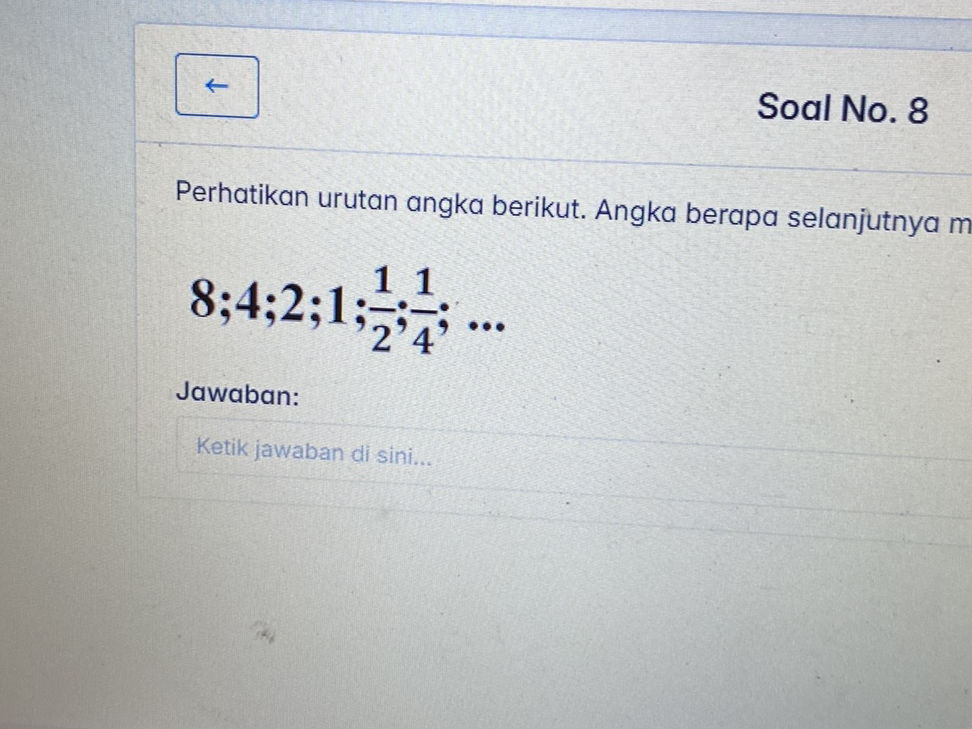 Perhatikan urutan angka berikut. Angka | StudyX