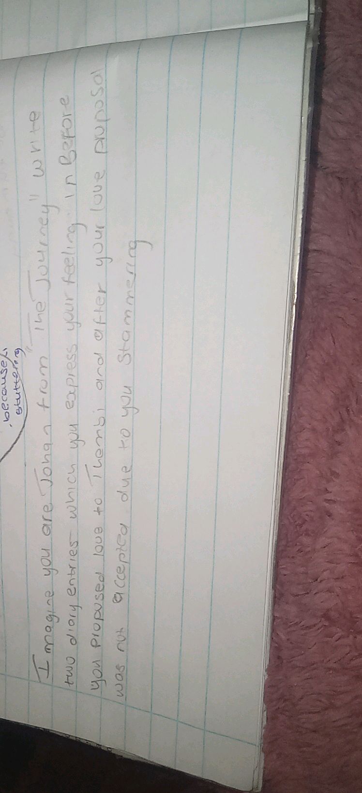 Imagine you are Johan from the "Journey" | StudyX