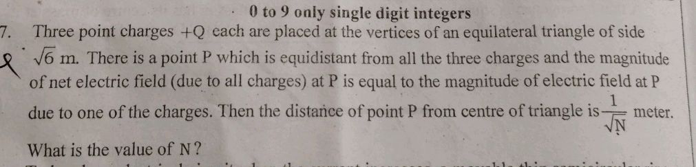 Three point charges +Q each are placed at | StudyX