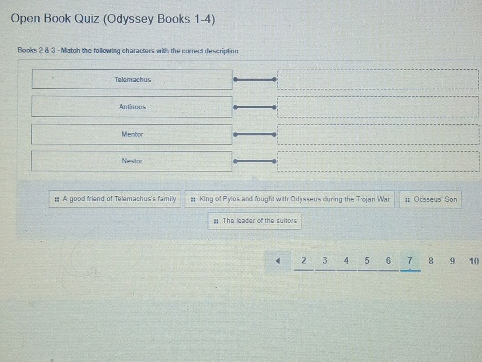 Books 2 3 - Match the following characters | StudyX