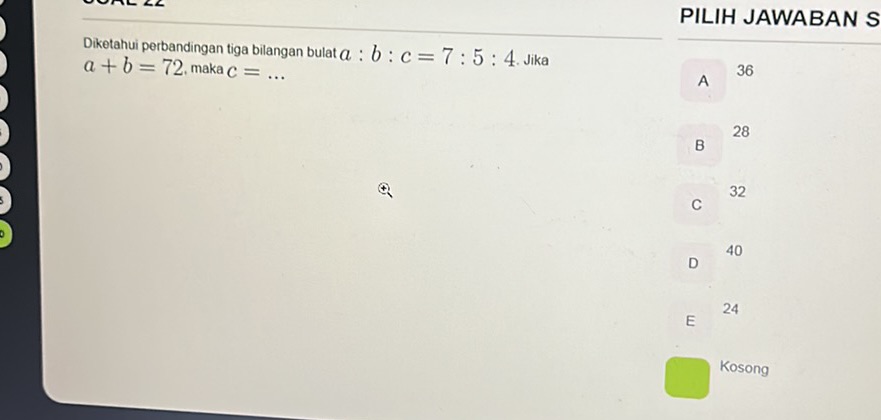 Diketahui perbandingan tiga bilangan bulat | StudyX