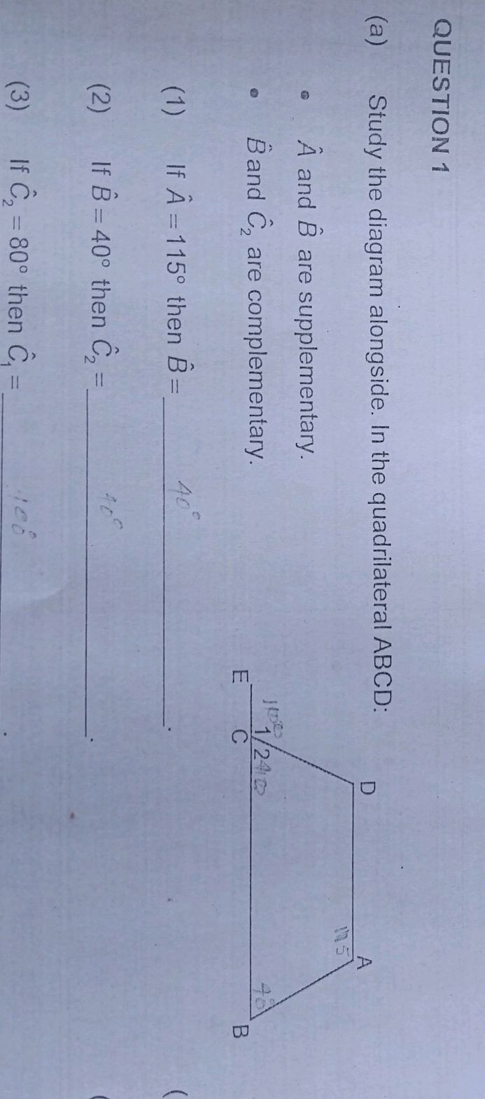 (a) Study the diagram alongside. In the | StudyX