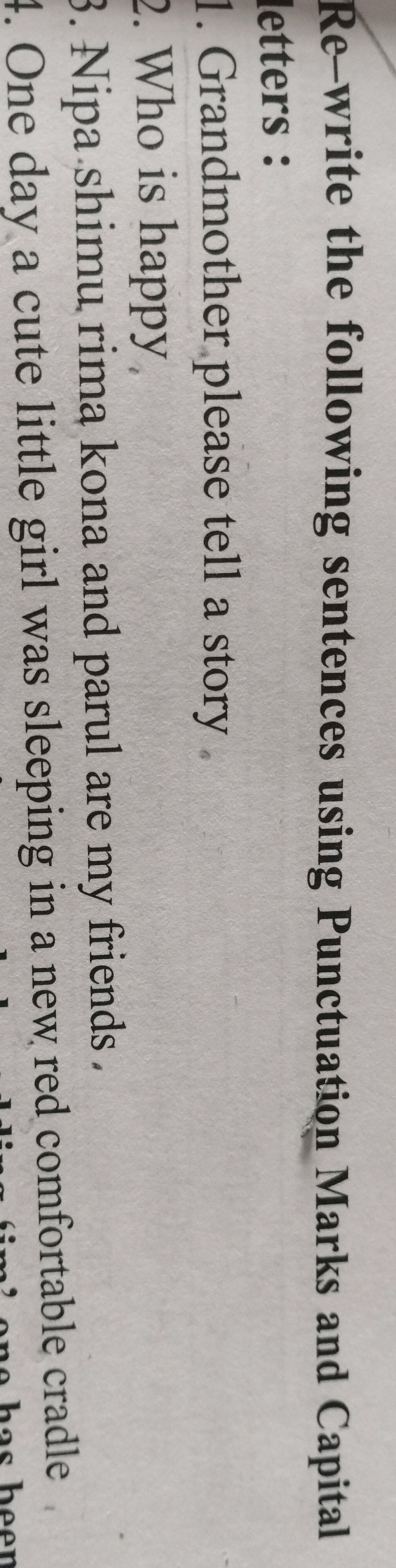 Re-write the following sentences using | StudyX