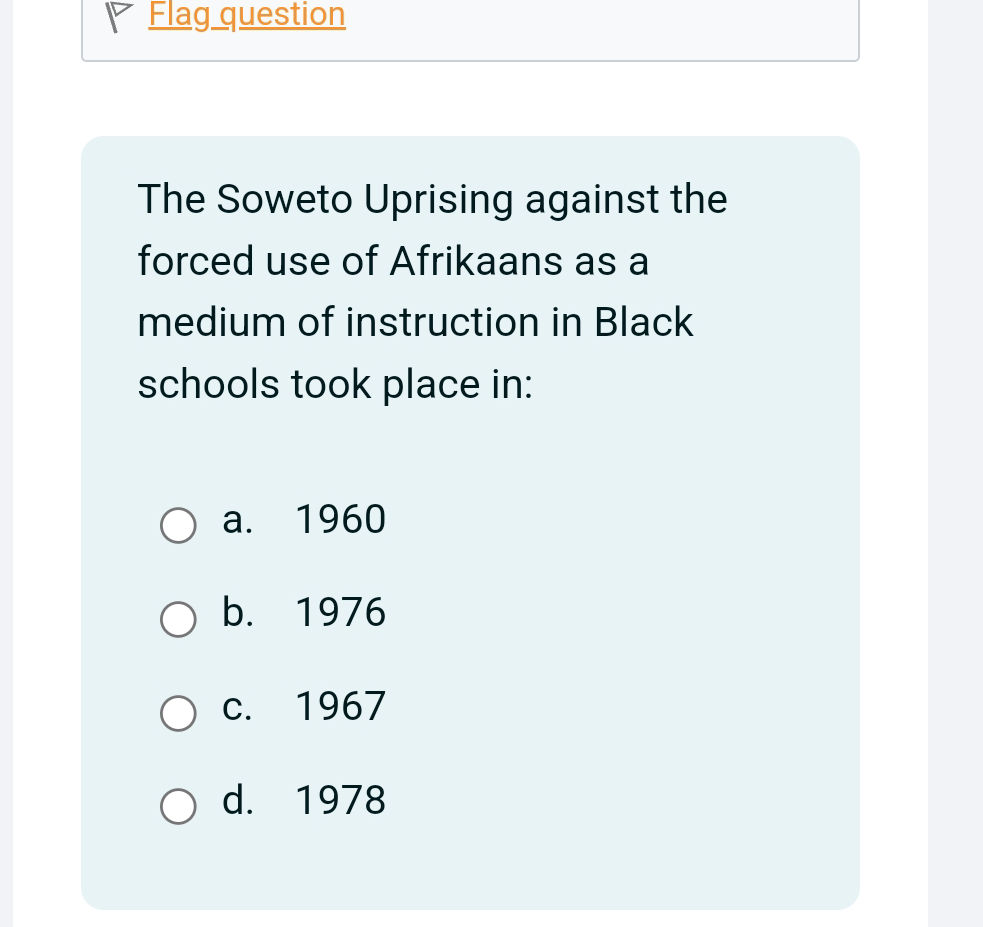 The Soweto Uprising against the forced use | StudyX