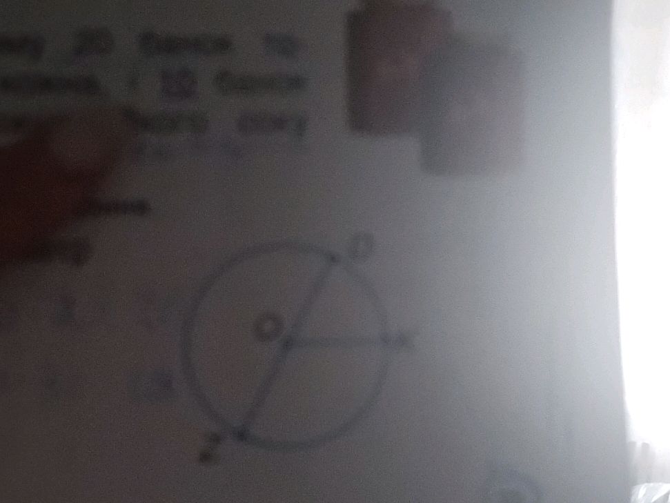 The image contains a circle with center O | StudyX