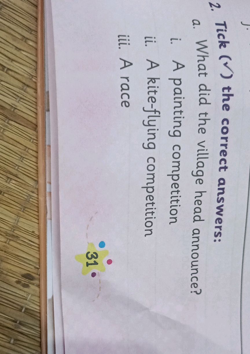 2. Tick ( ) the correct answers: a. What | StudyX