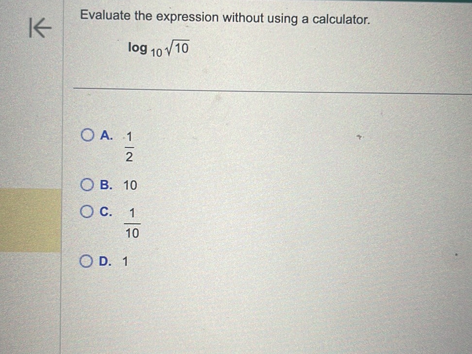 Evaluate the expression without using a | StudyX