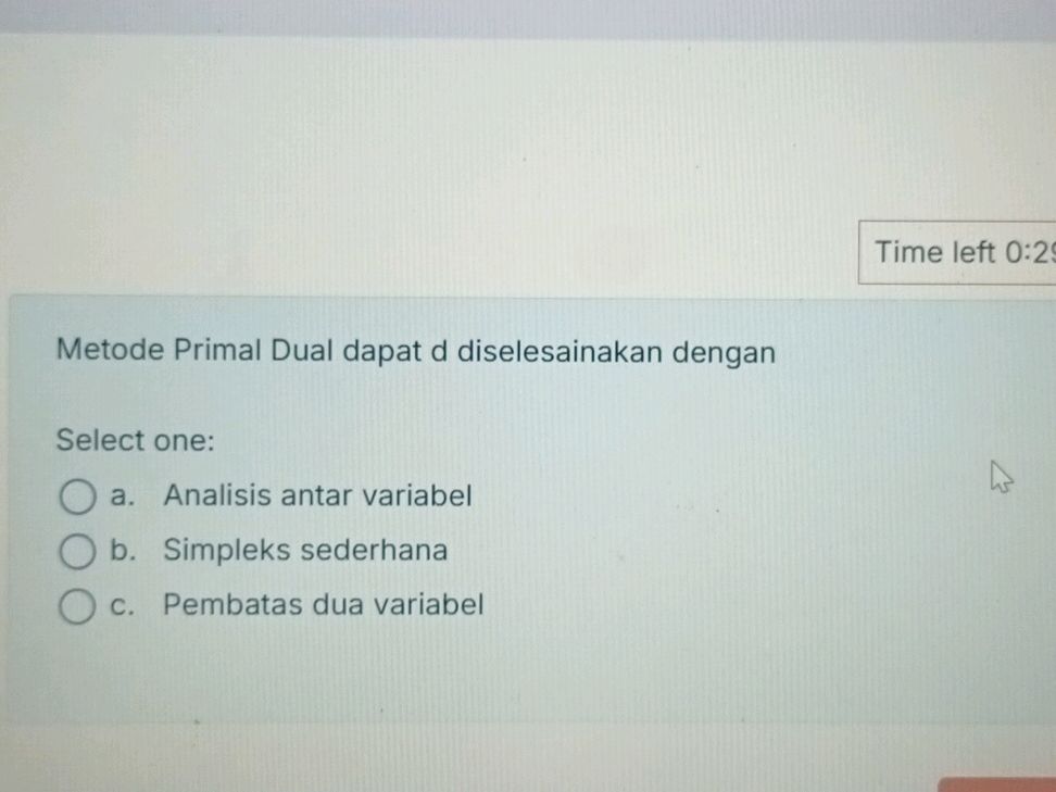 Metode Primal Dual dapat d diselesainakan | StudyX