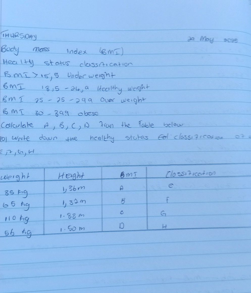 Calculate A, B, C, D from the table below. | StudyX