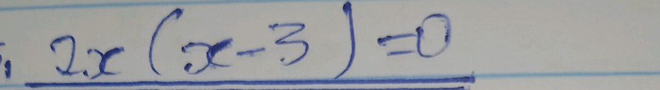 Solve for x: 2x(x-3) = 0 | StudyX