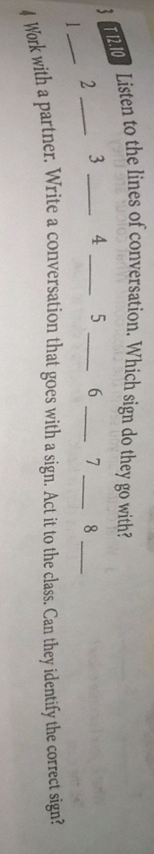 Listen to the lines of conversation. Which | StudyX
