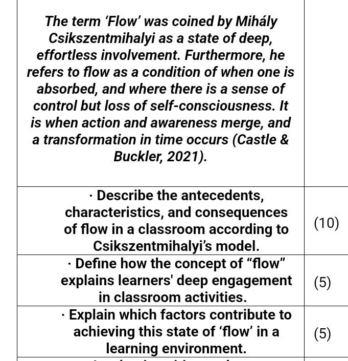 The term 'Flow' was coined by Mihály