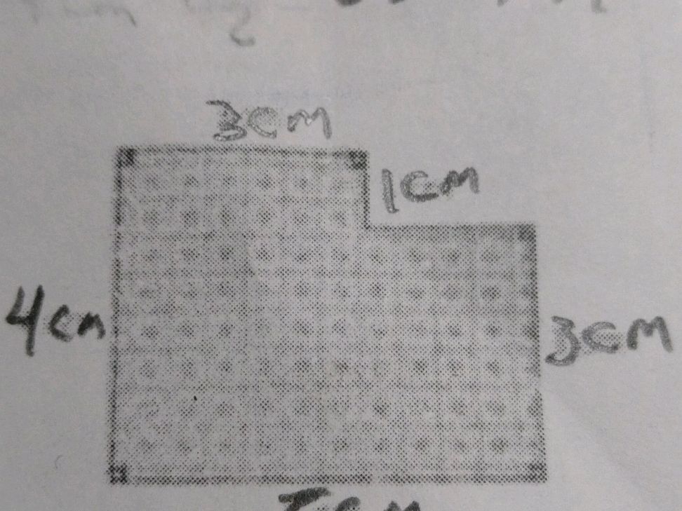 The image shows a shape with the following | StudyX