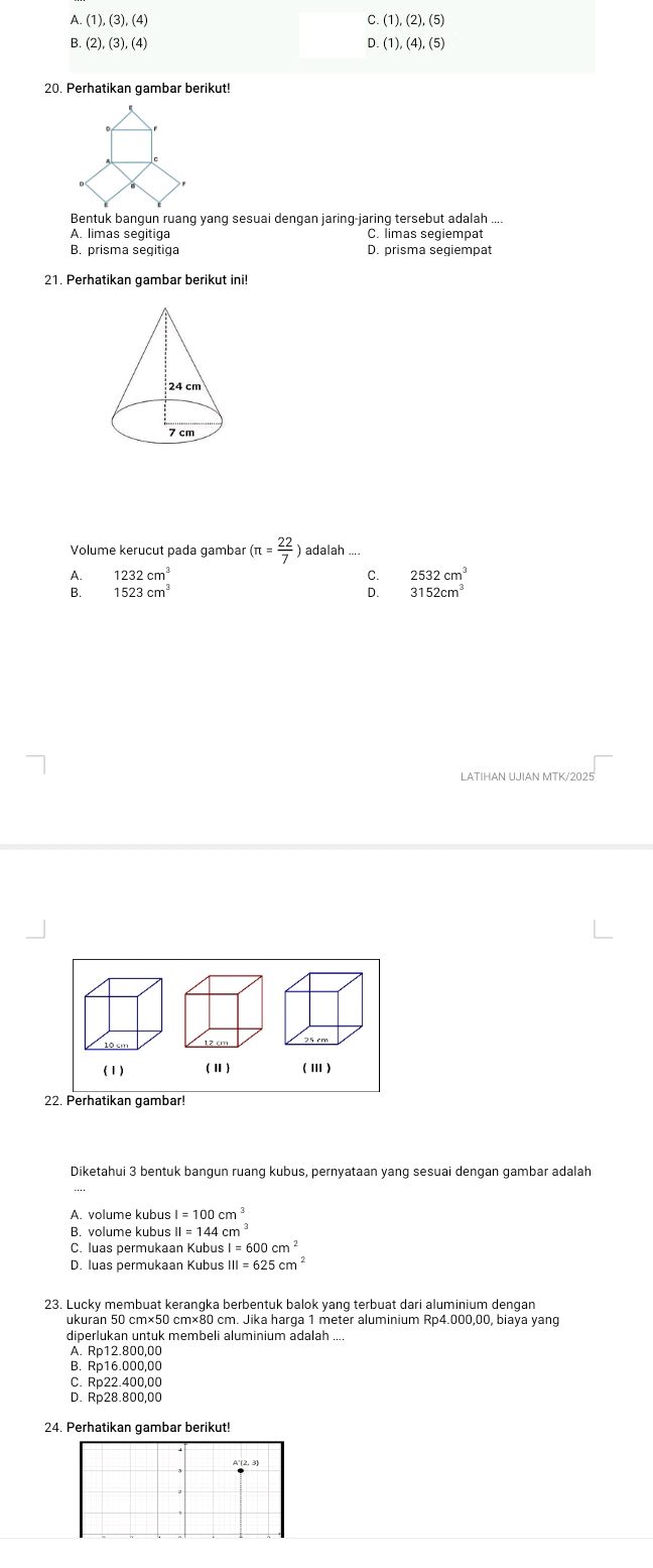 20. Perhatikan gambar berikut! Bentuk | StudyX