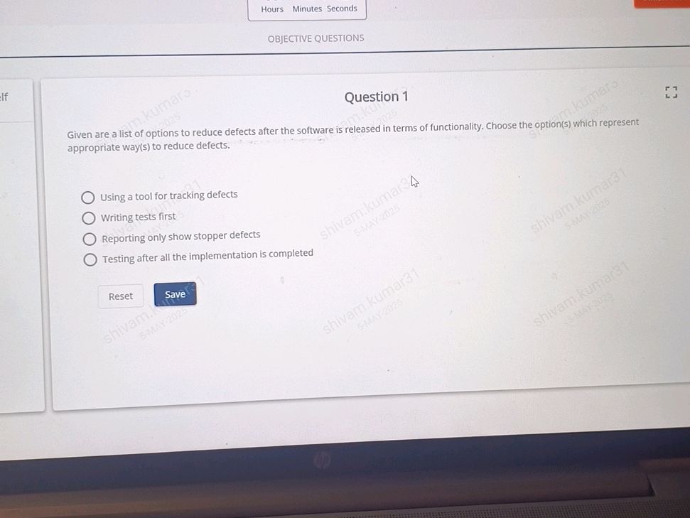 Given are a list of options to reduce | StudyX