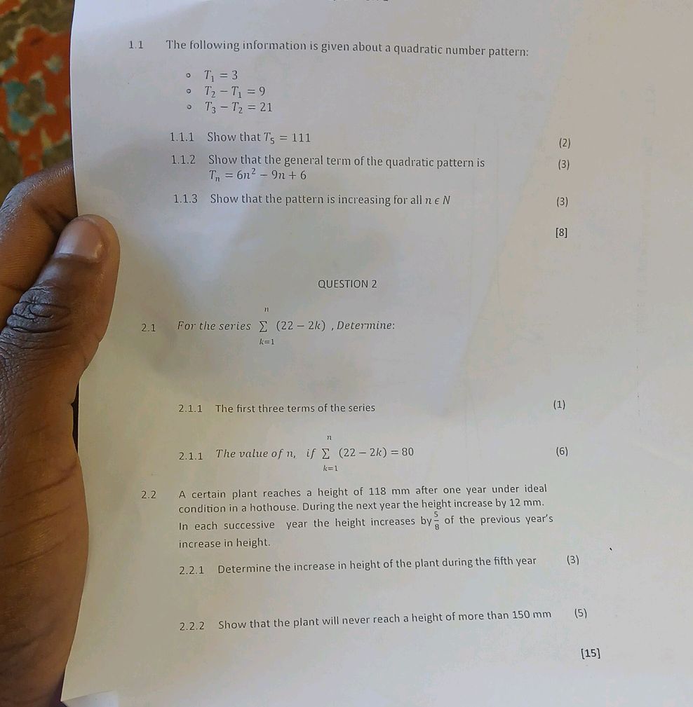 1.1 The following information is given about | StudyX