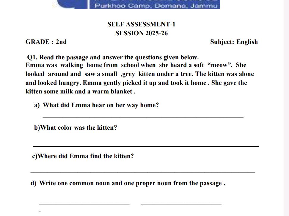 Q1. Read the passage and answer the | StudyX