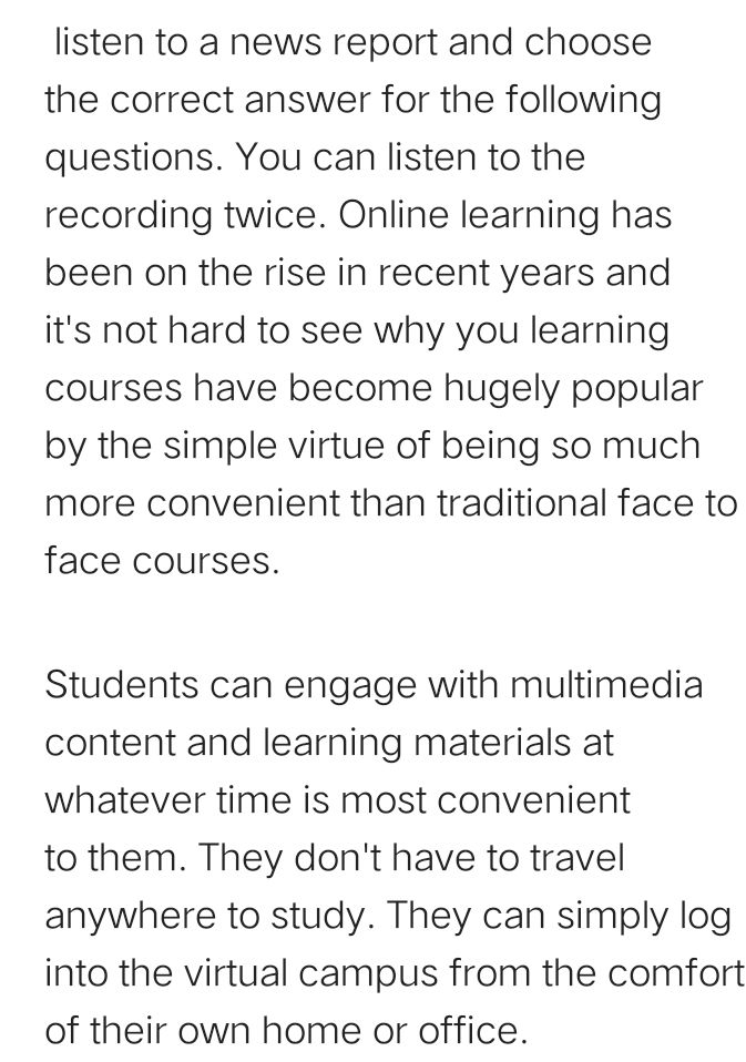 listen to a news report and choose the | StudyX