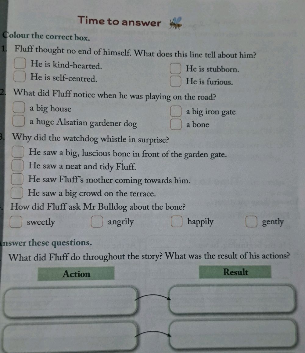 1. Fluff thought no end of himself. What | StudyX