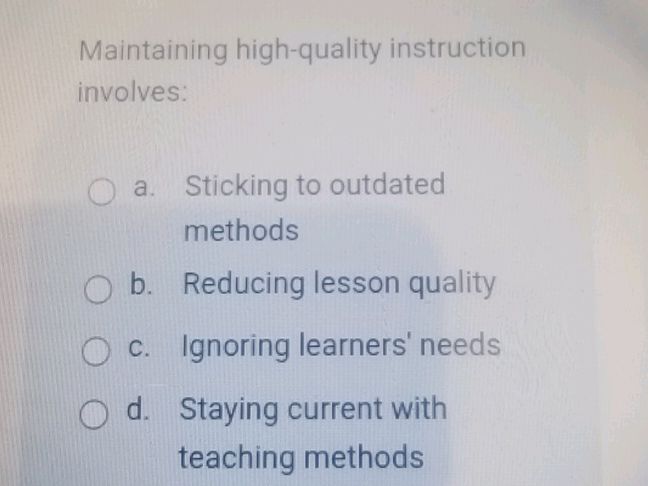 Maintaining high-quality instruction | StudyX