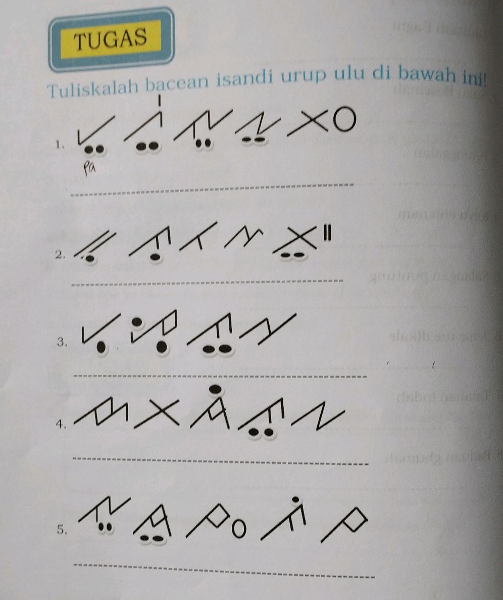 Tuliskalah bacean isandi urup ulu di bawah | StudyX