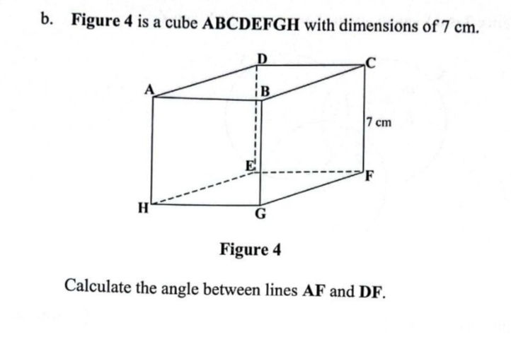 b. Figure 4 is a cube ABCDEFGH with | StudyX