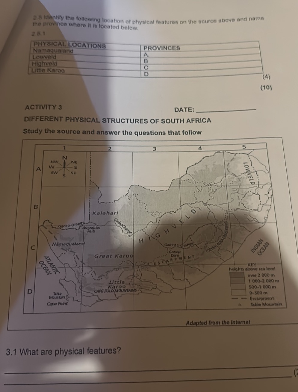 2.8 Identify the following location of | StudyX