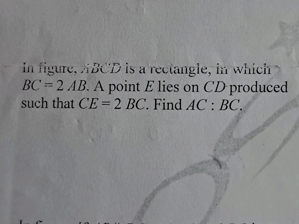 In figure, $ABCD$ is a rectangle, in which | StudyX